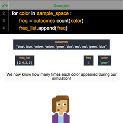 Probabilidad giratoria - Python with Data | Currículo en Codesters